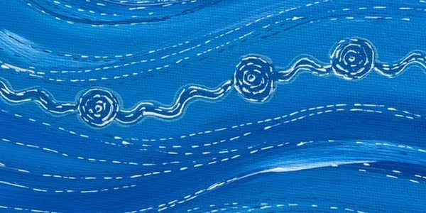 Aboriginal Art - Blue Paintings - Raintree Art