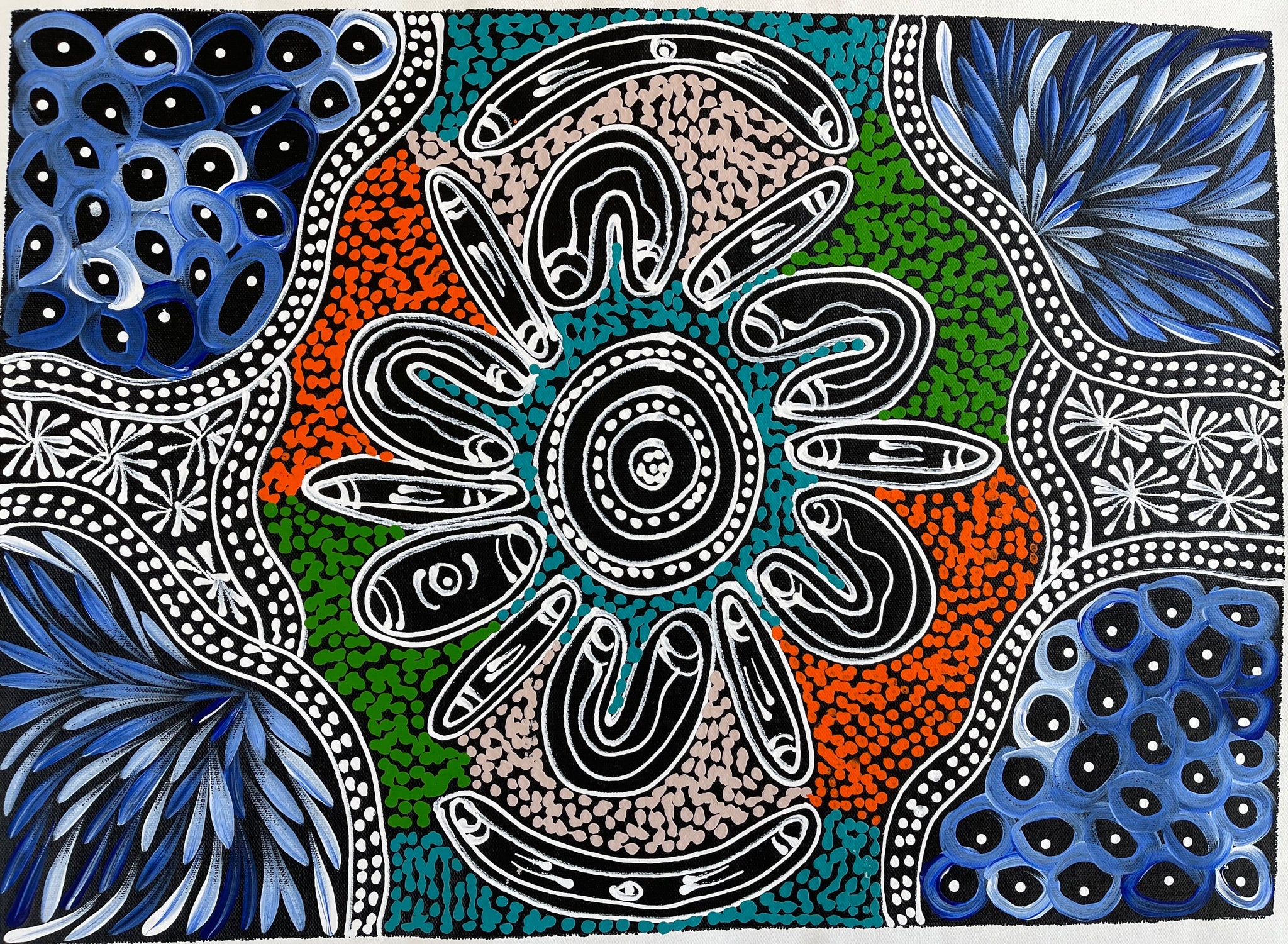 Sharon Numina My Country Multicolour Artwork | Small Painting ...