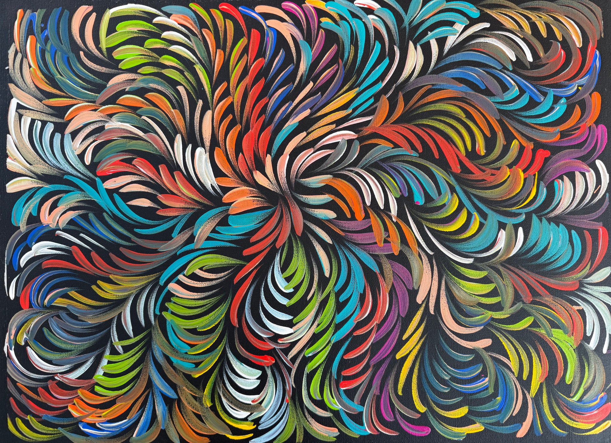 Selina Numina Kamprina Bush Medicine Leaves Multicolour Artwork | Small ...