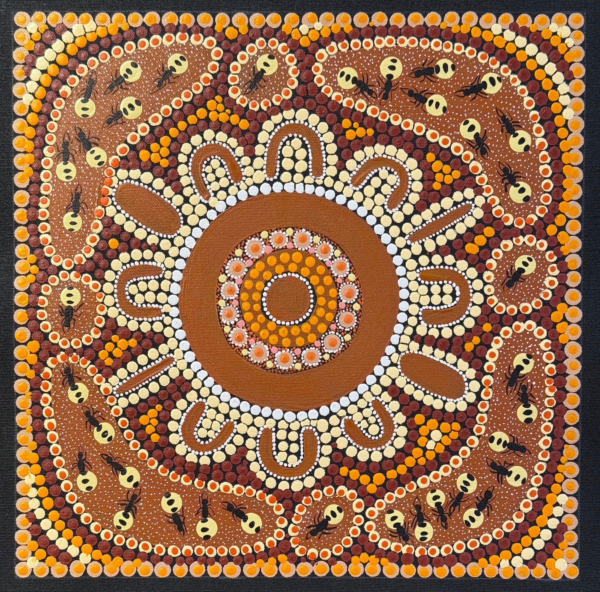 Kathleen Buzzacott Family Digging For Honeyants Brown Artwork | Small ...