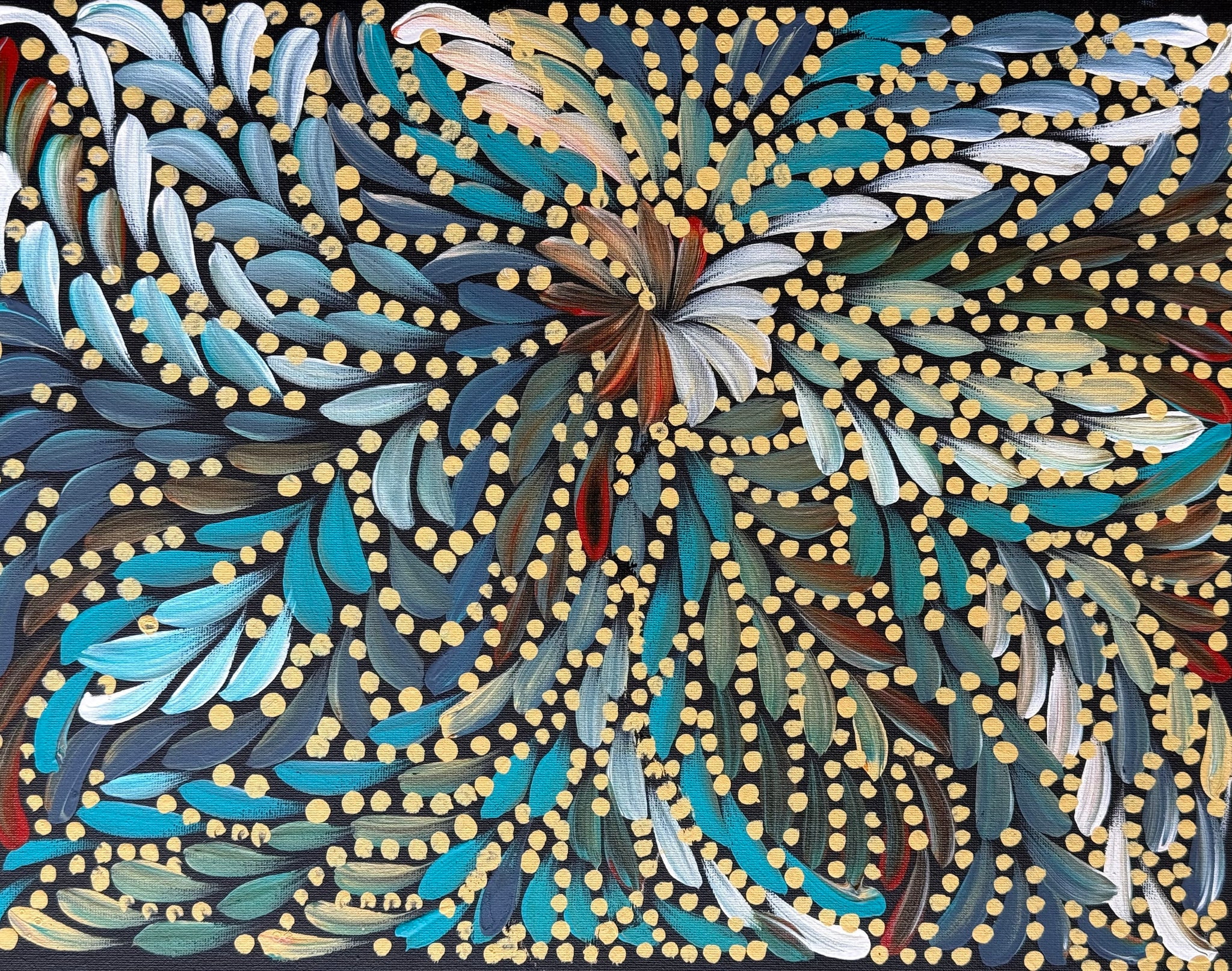 Caroline Numina Bush Medicine Leaves and Seeds Kookaburra Colours ...