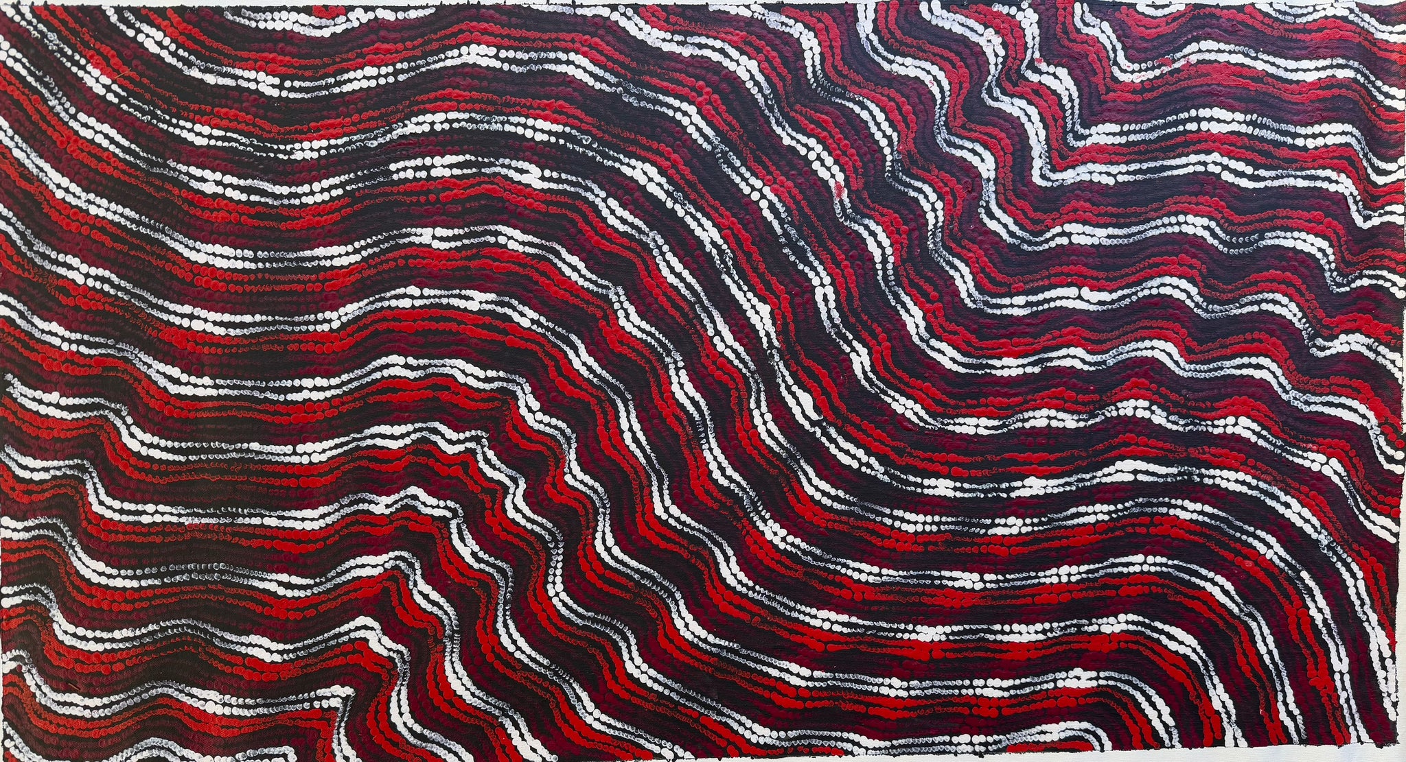 Maria Nampijinpa Brown Pamapardu Jukurrpa (Flying Ant Dreaming) Red ...