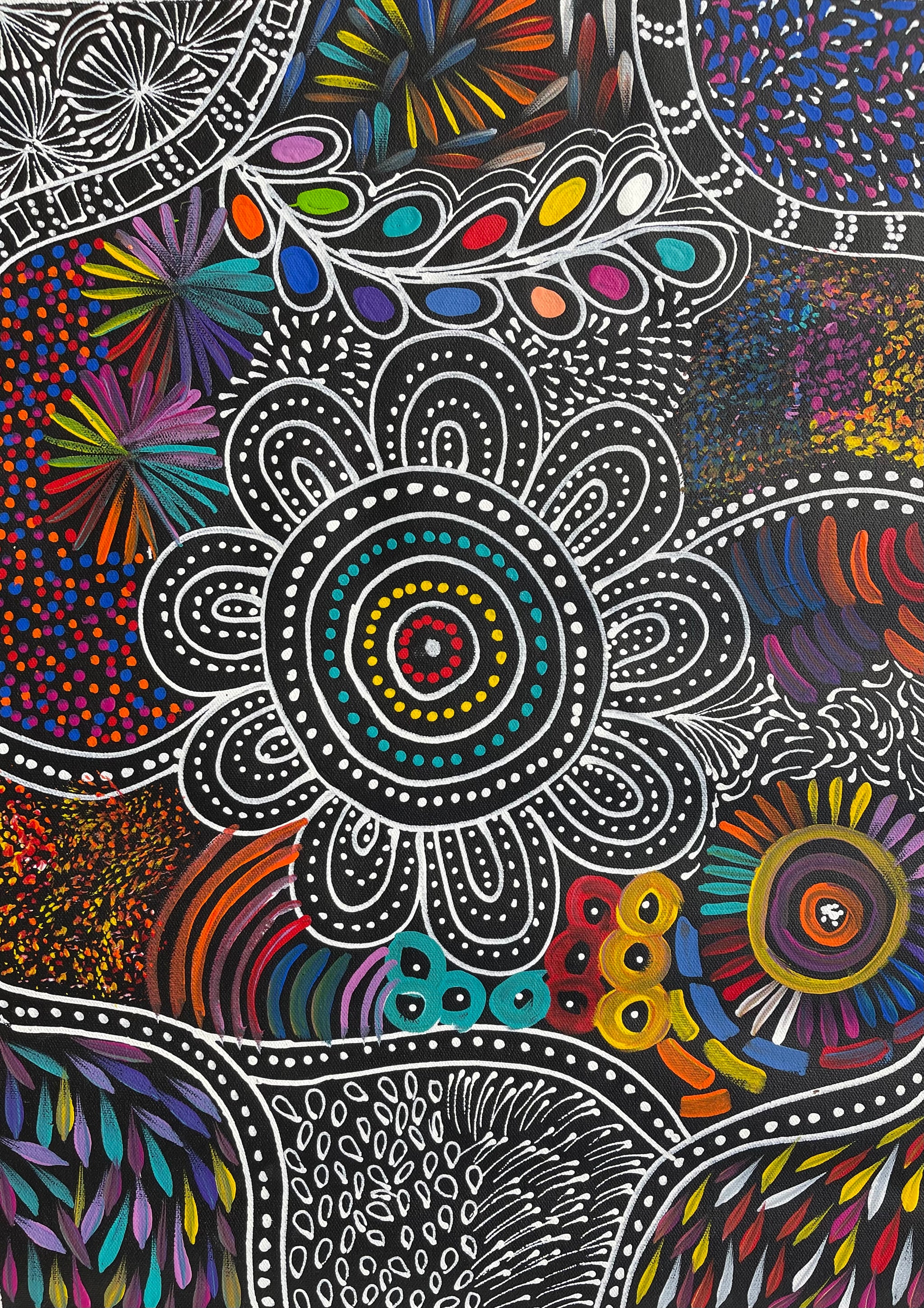 Selina Numina Kamprina My Country Multicolour Artwork | Small Painting ...