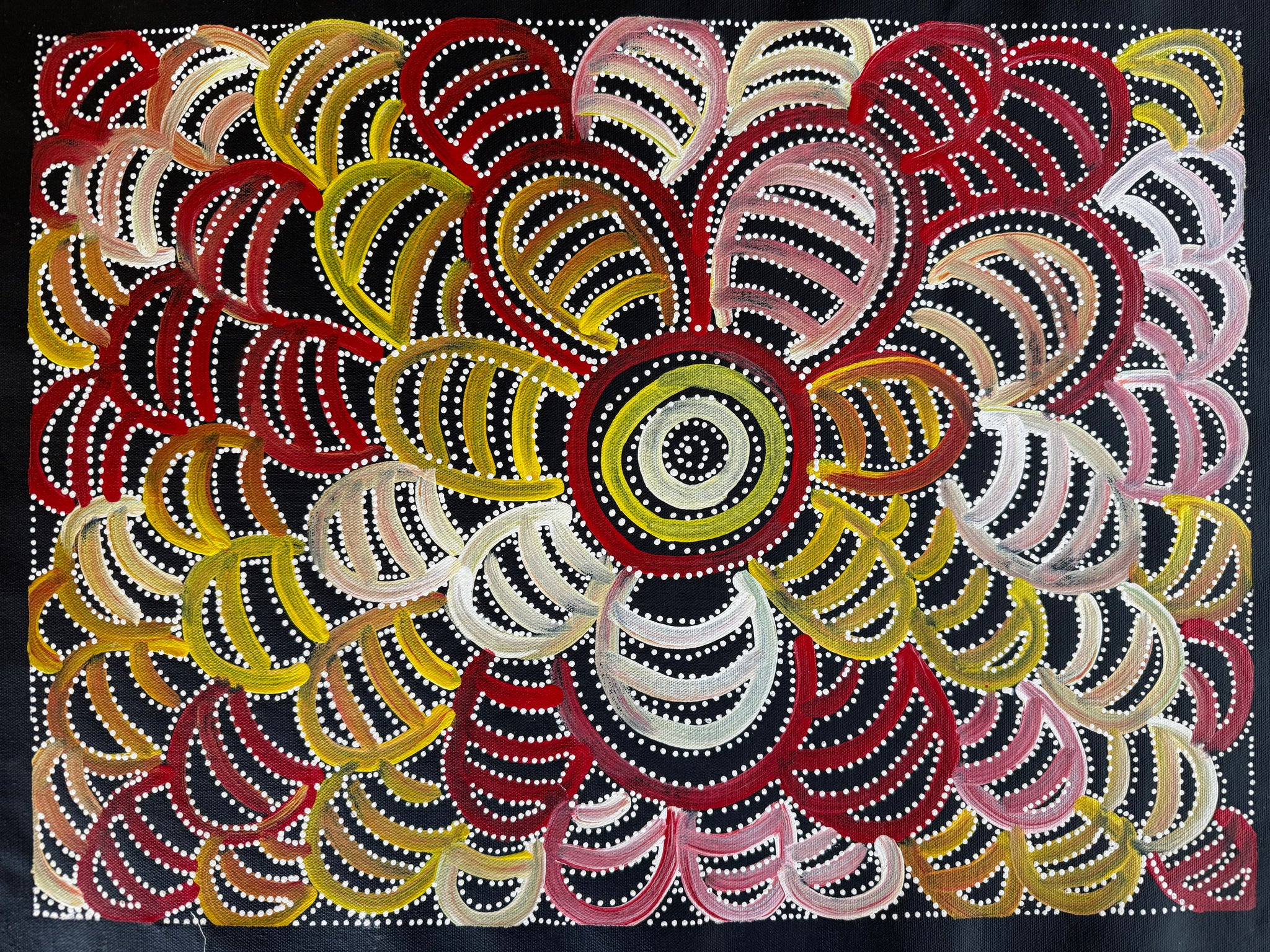 Caroline Numina Women's Ceremony Yellow and Red Artwork | Small ...