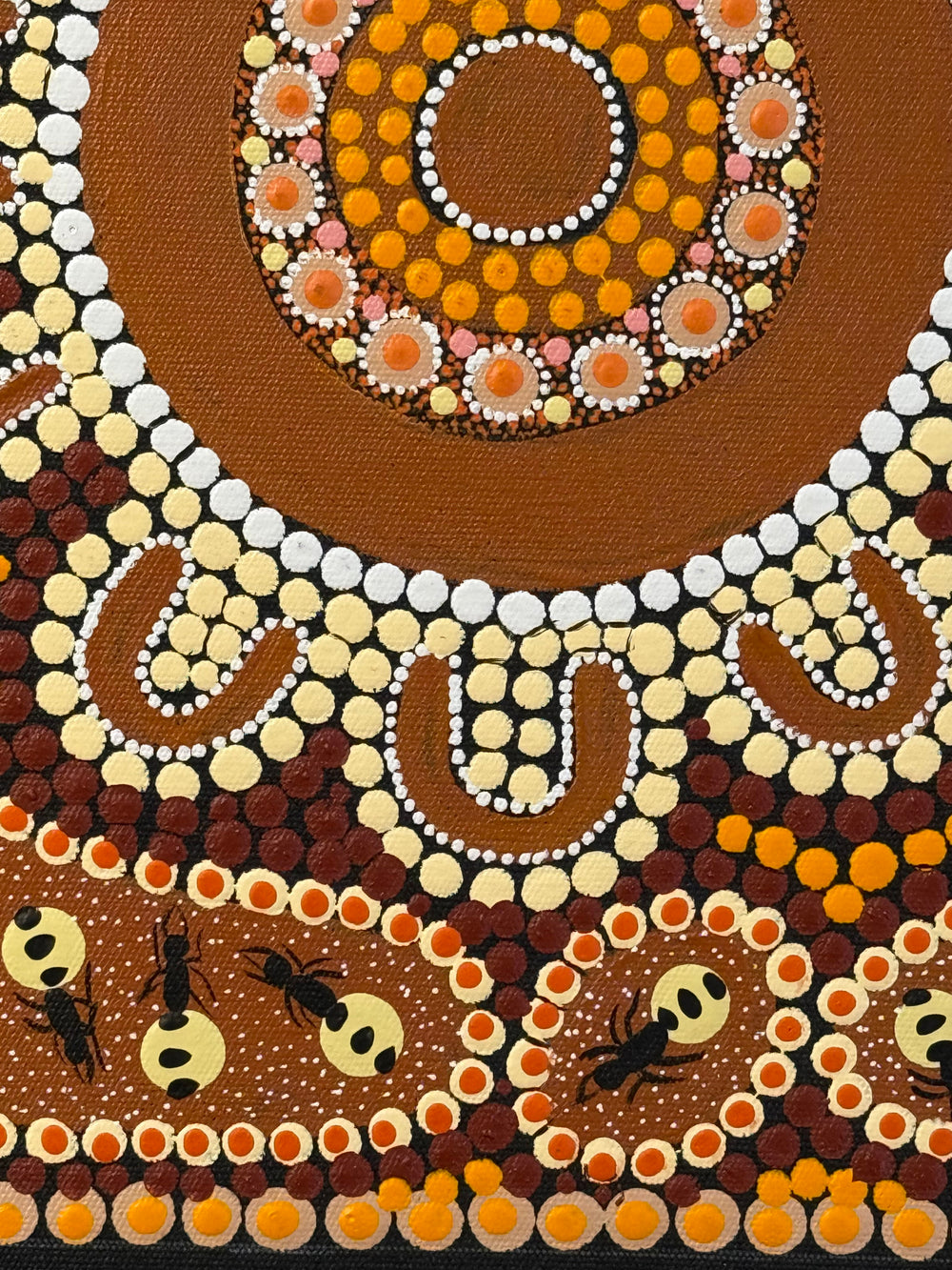 Kathleen Buzzacott Family Digging For Honeyants Brown Artwork | Small ...