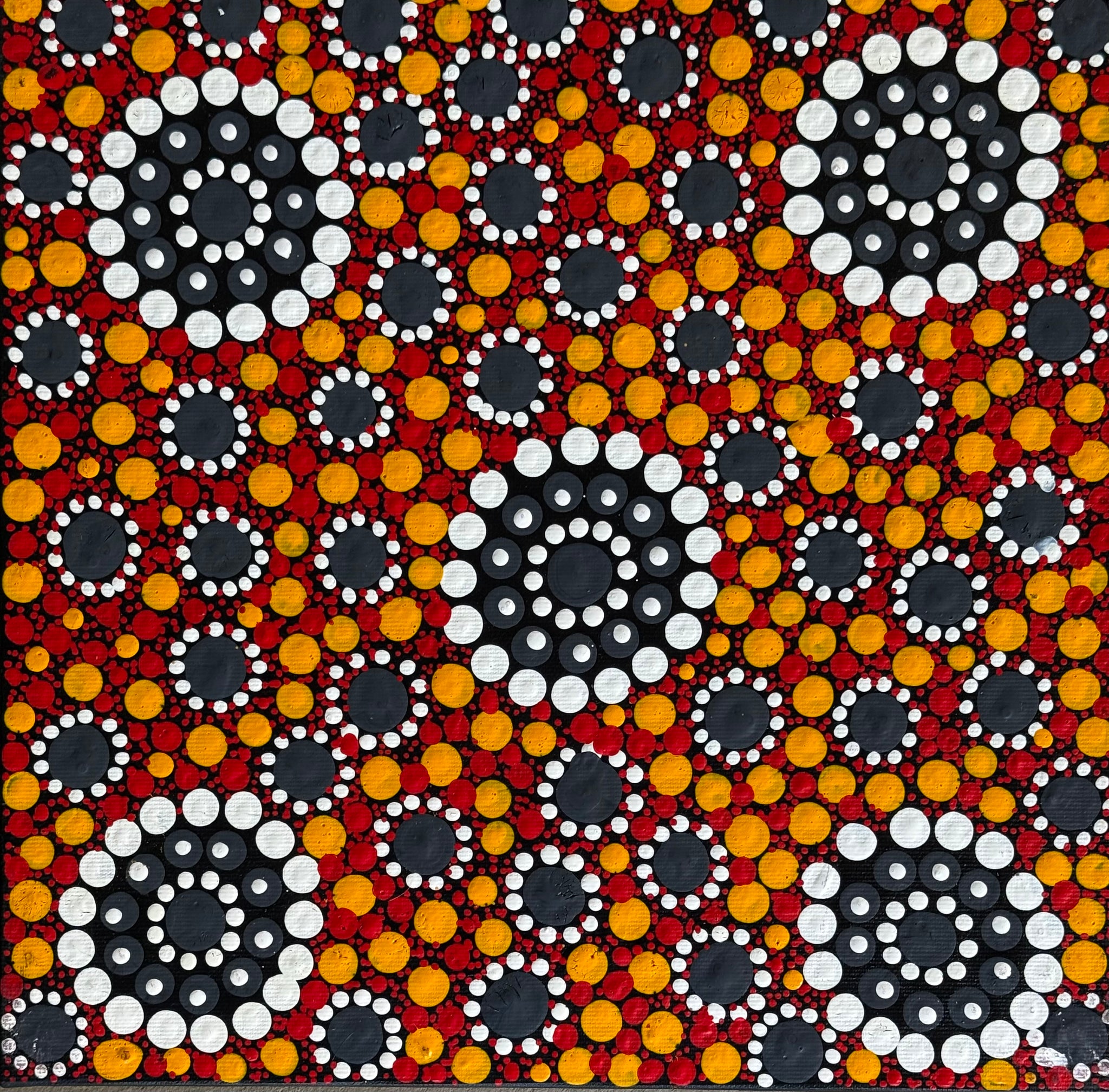 Benita Cavanagh Keringke Arts Red and Yellow Artwork | Small Painting ...