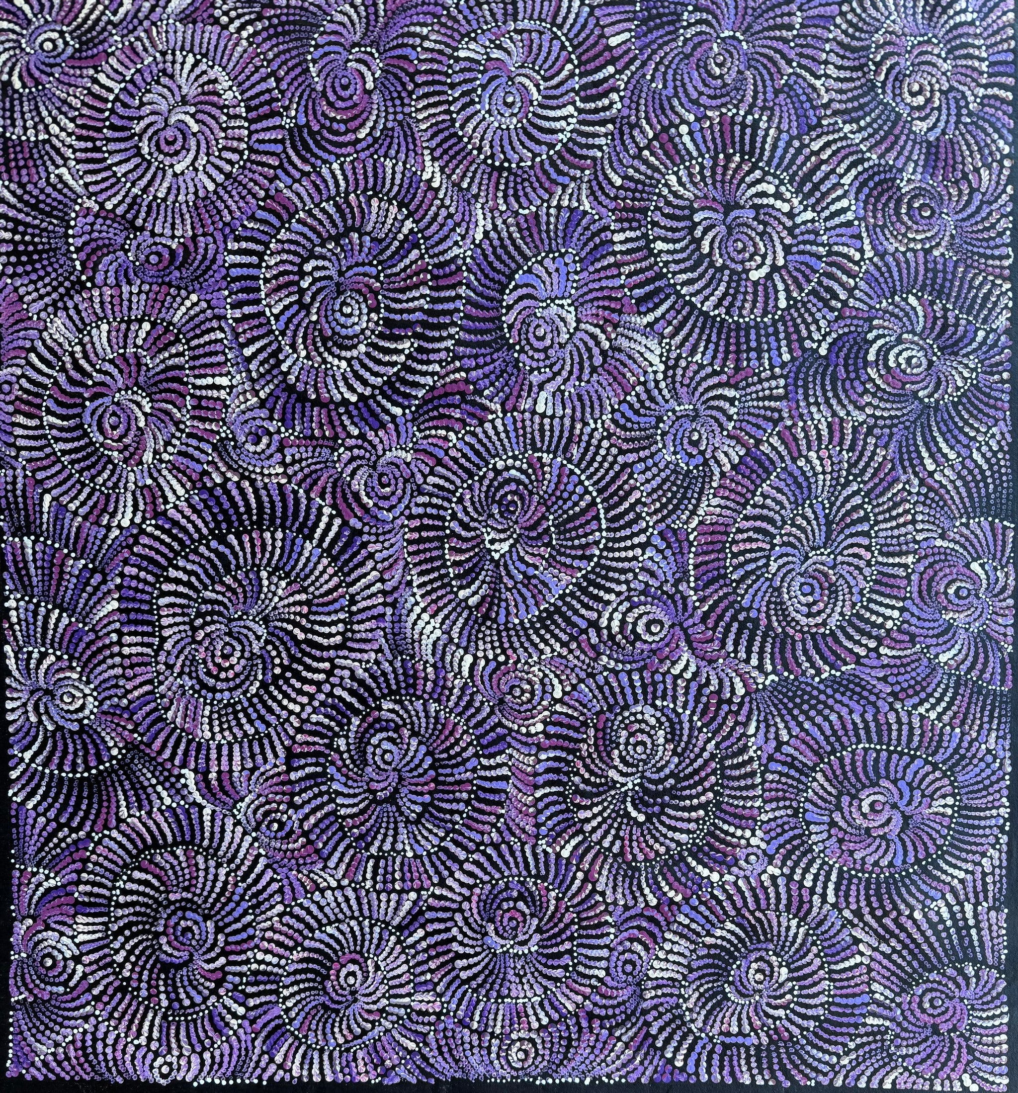Maria Nampijinpa Brown Flying Ants Dreaming Purple Artwork | Medium ...