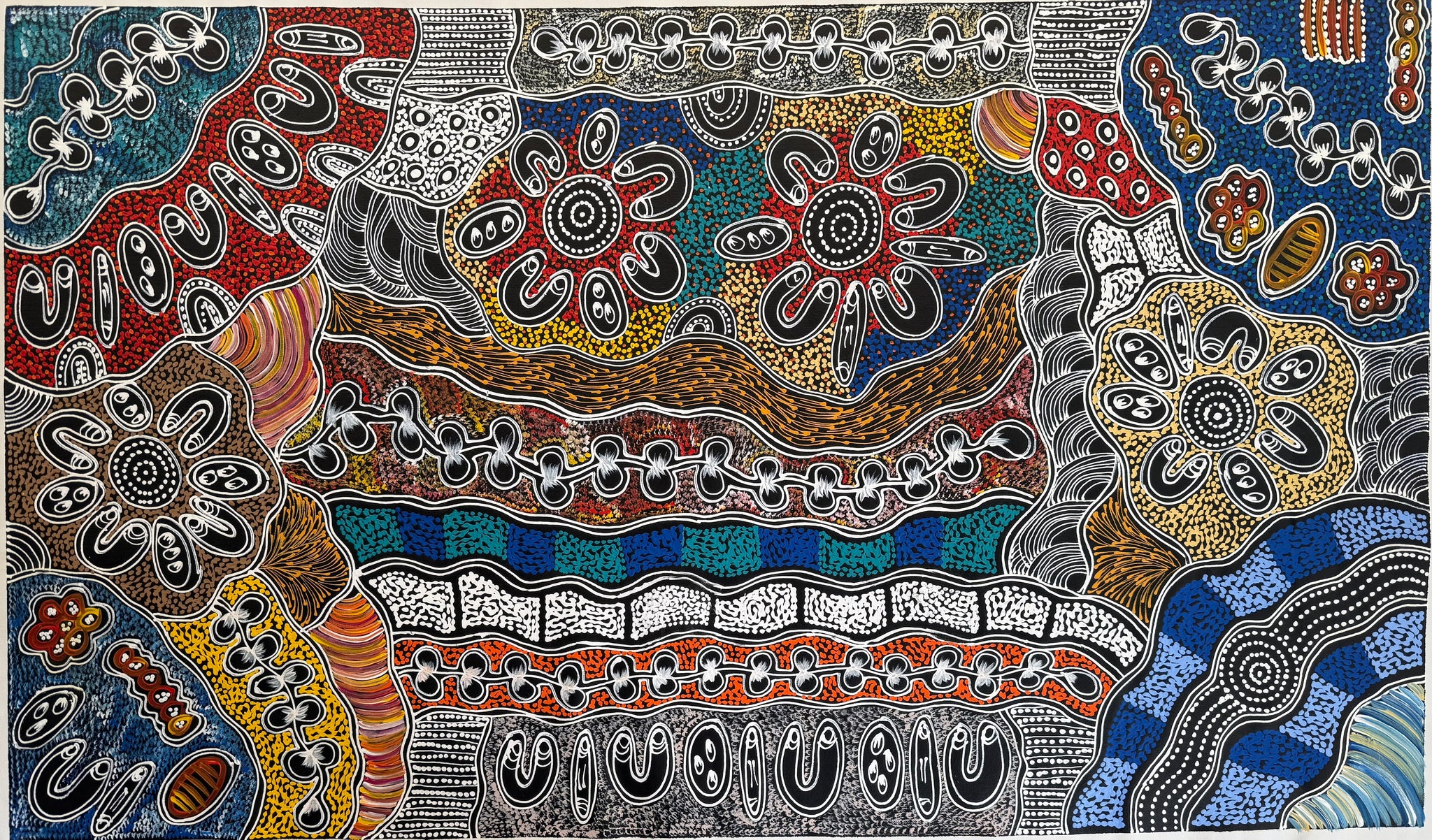 Sharon Numina My Country Dreaming Multicolour Artwork | Large Painting ...