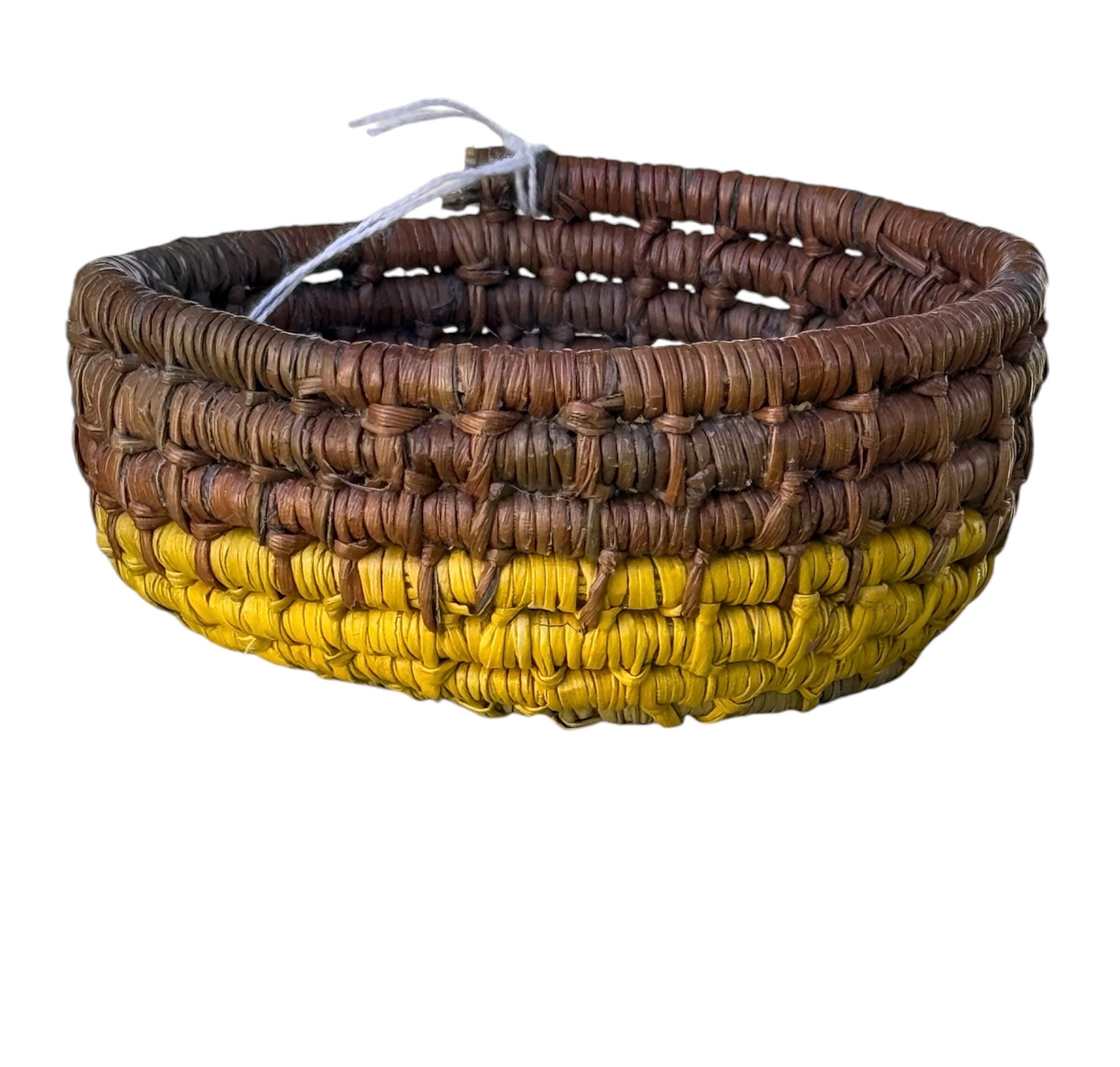 Megan Wilfred Small Pandanus Coil Basket | Handmade Aboriginal Weaving