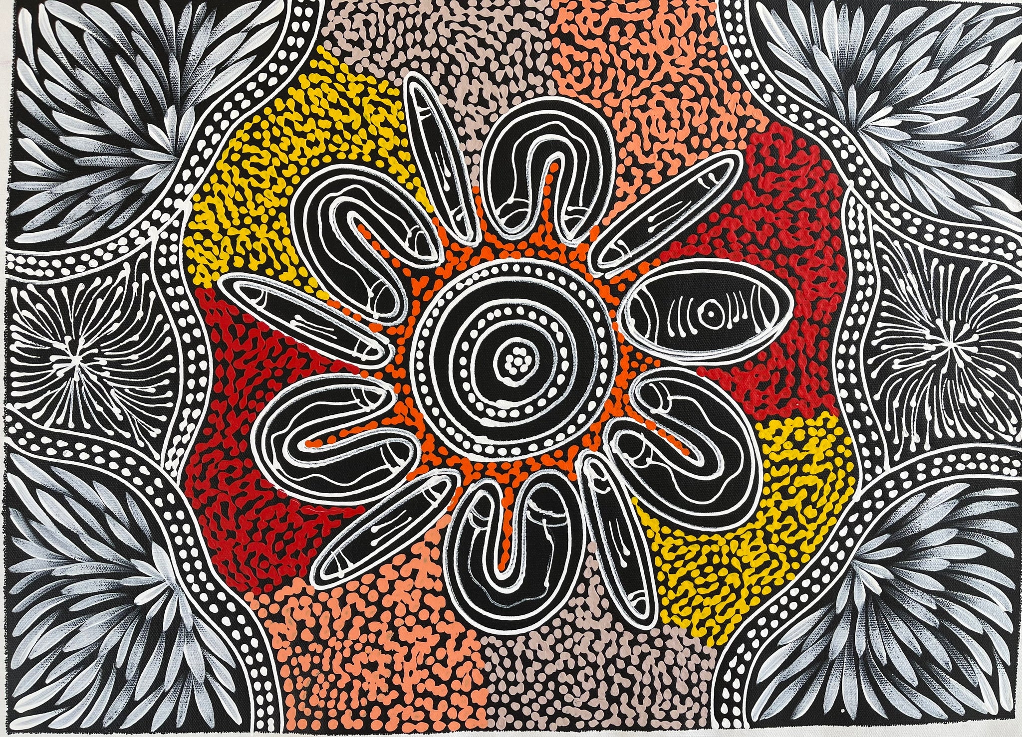 Sharon Numina My Country Multicolour Artwork | Small Painting ...