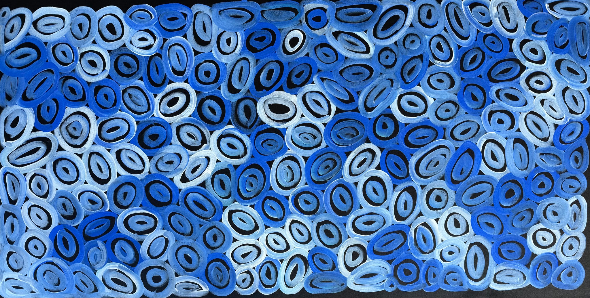 Louise Numina Napananka Water Soakage Blue Artwork | Large Painting ...