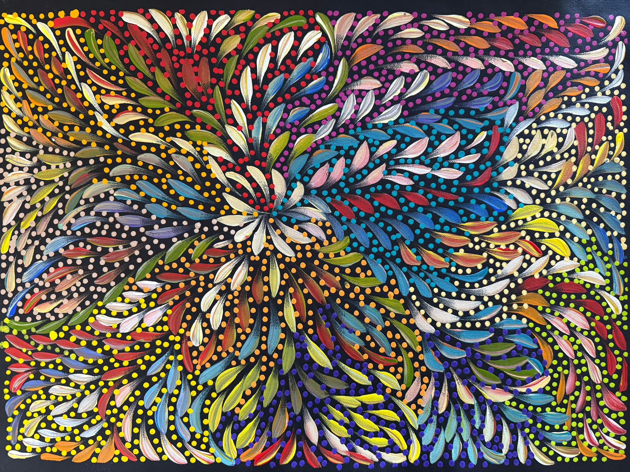 Caroline Numina Bush Medicine Leaves Multicolour Artwork | Small ...