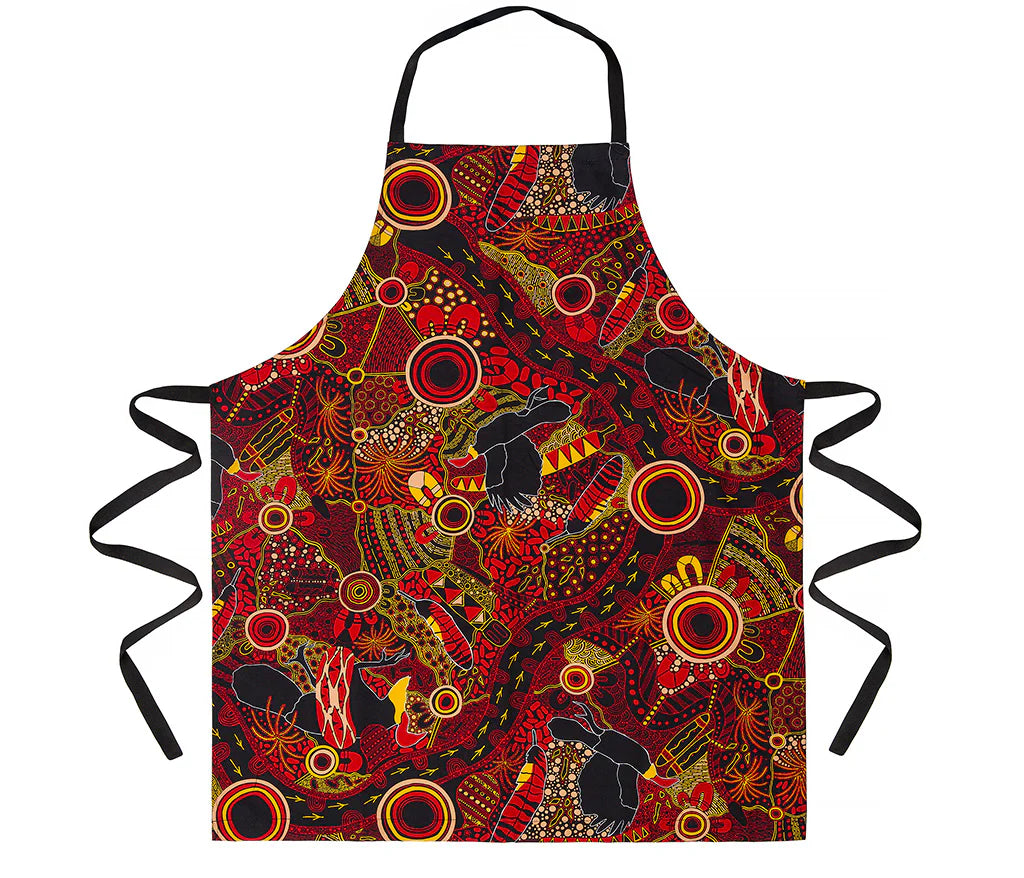 Cotton Apron featuring Justin Butler artwork | Aboriginal Art Giftware