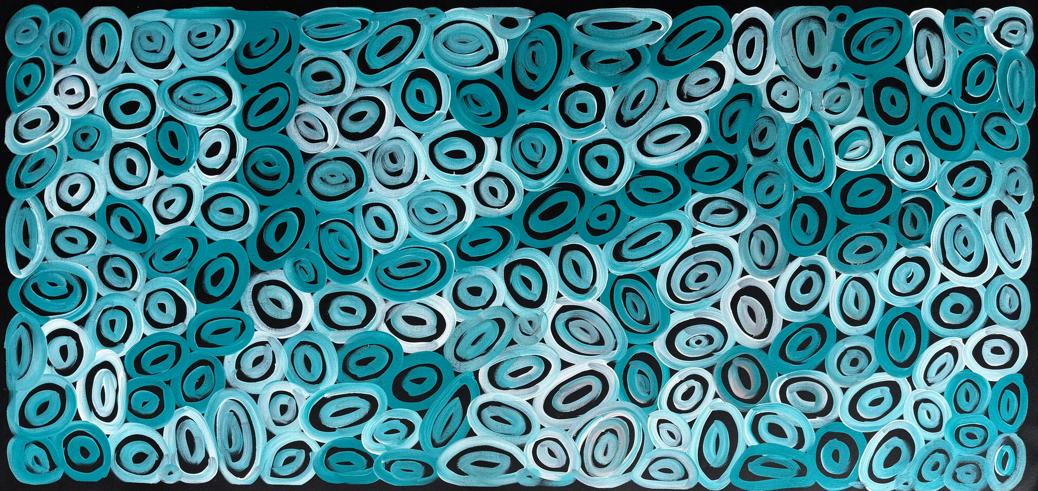 Louise Numina Napananka Water Soakage Blue Artwork | Large Painting ...