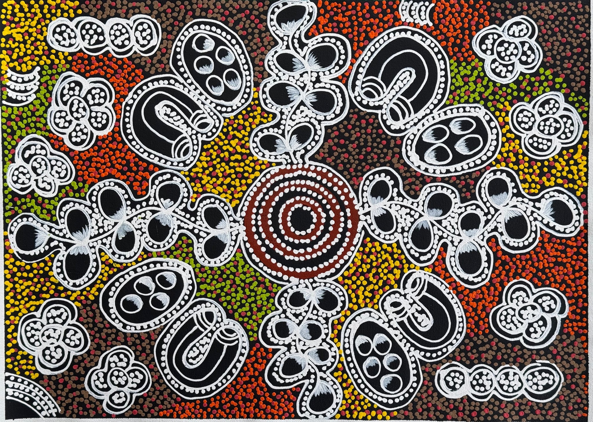 Lanita Numina My Country Women Collect Bush Tuckers Multicolour Artwork ...
