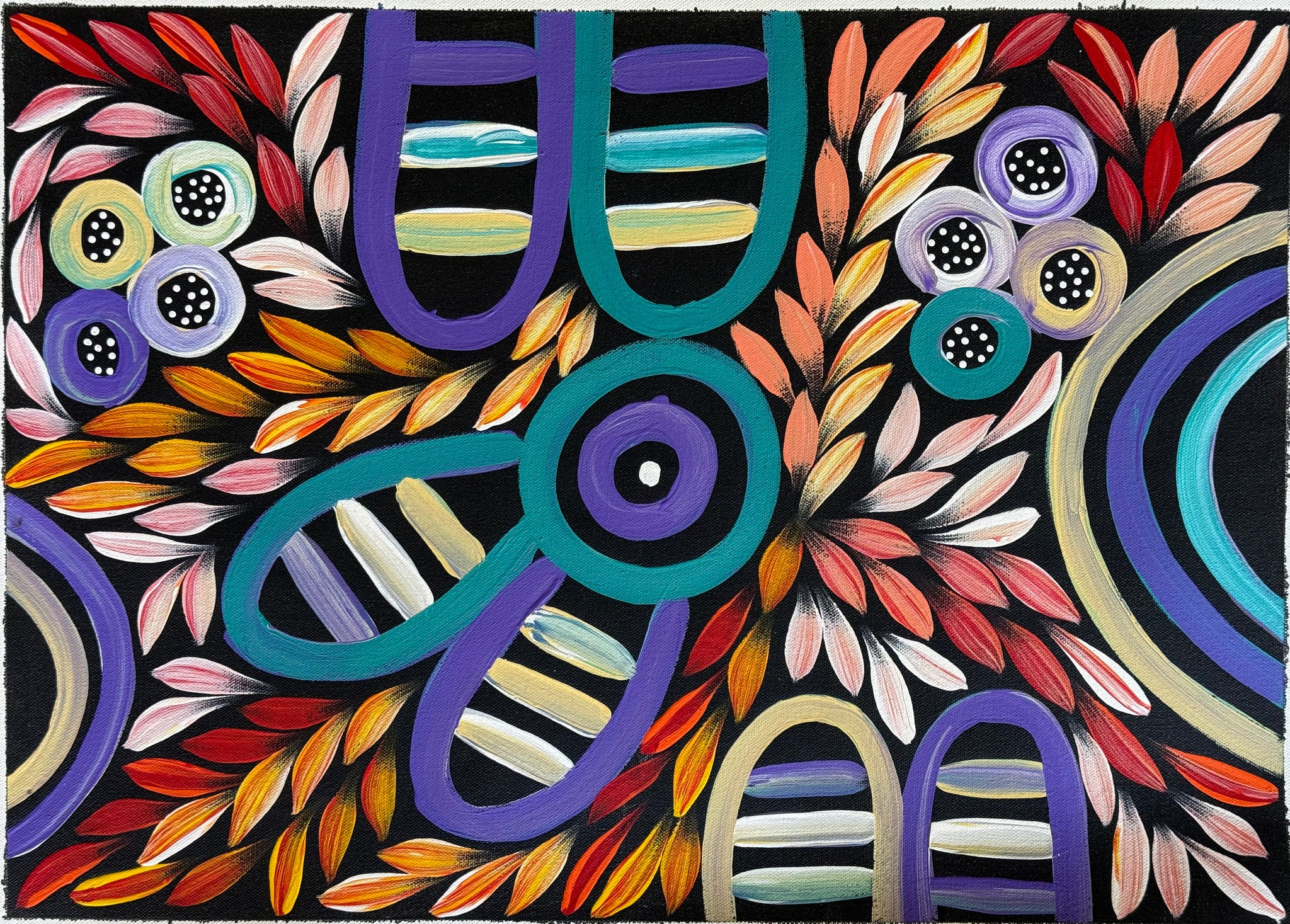 Jacinta Numina Waugh Women Body Painting and Bush Medicine Leaves ...