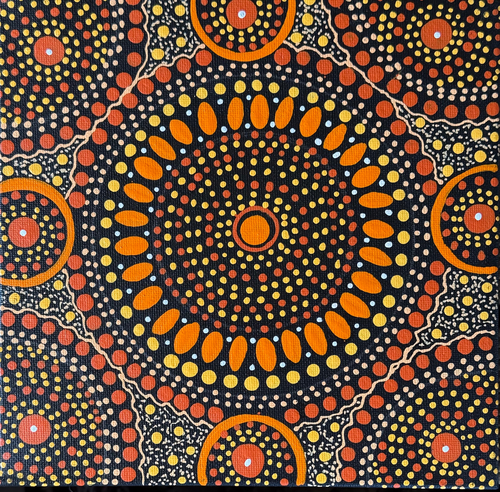 Patricia Oliver Keringke Arts Orange Artwork | Small Painting ...