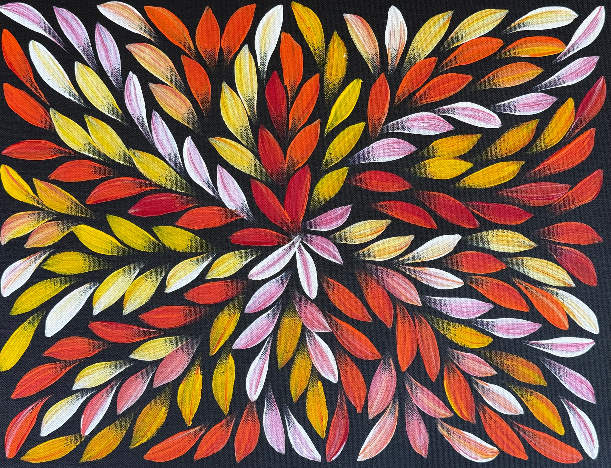 Jacinta Numina Waugh Bush Medicine Leaves Red Artwork | Small Painting ...