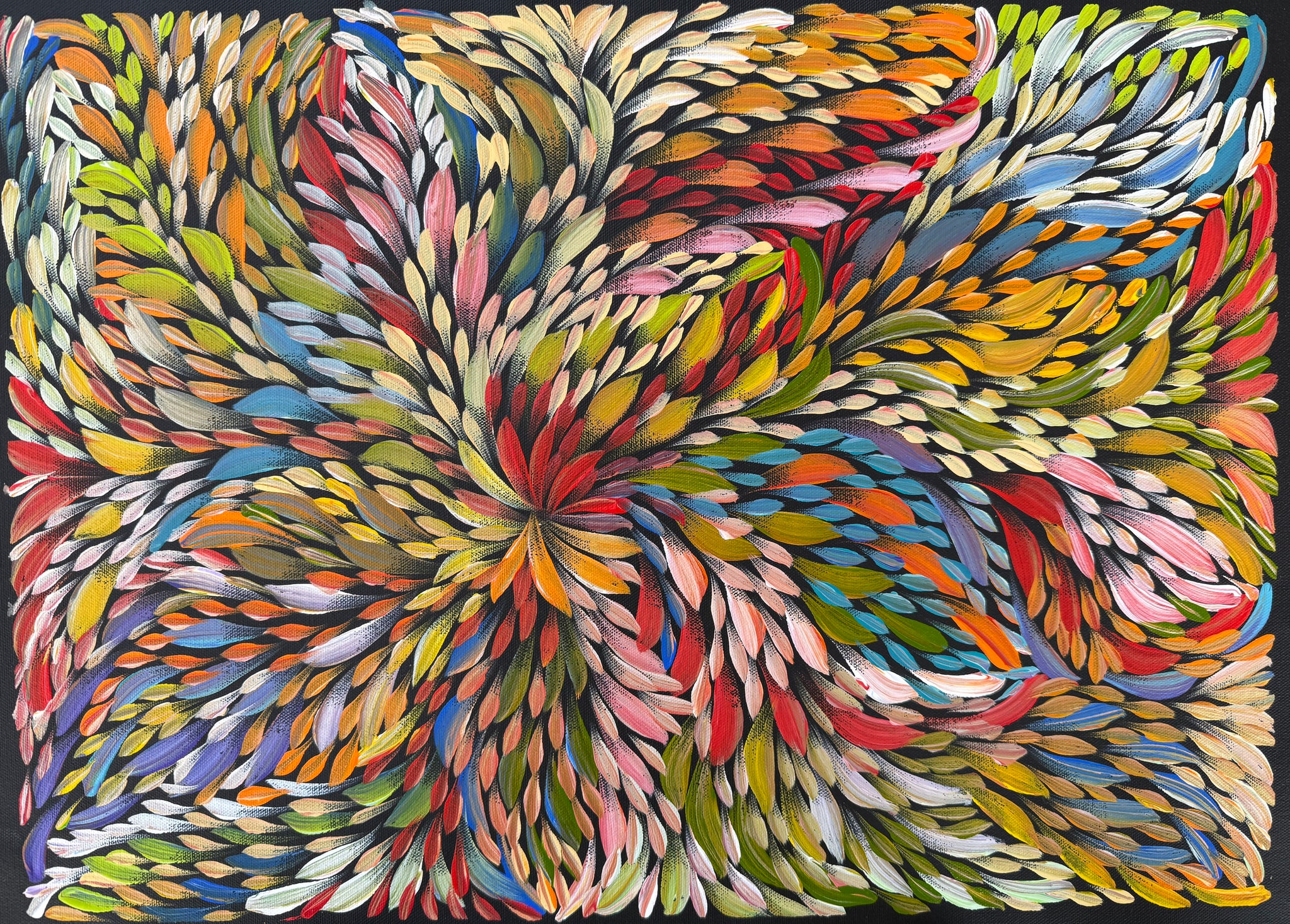 Caroline Numina Bush Medicine Leaves Multicolour Artwork | Small ...