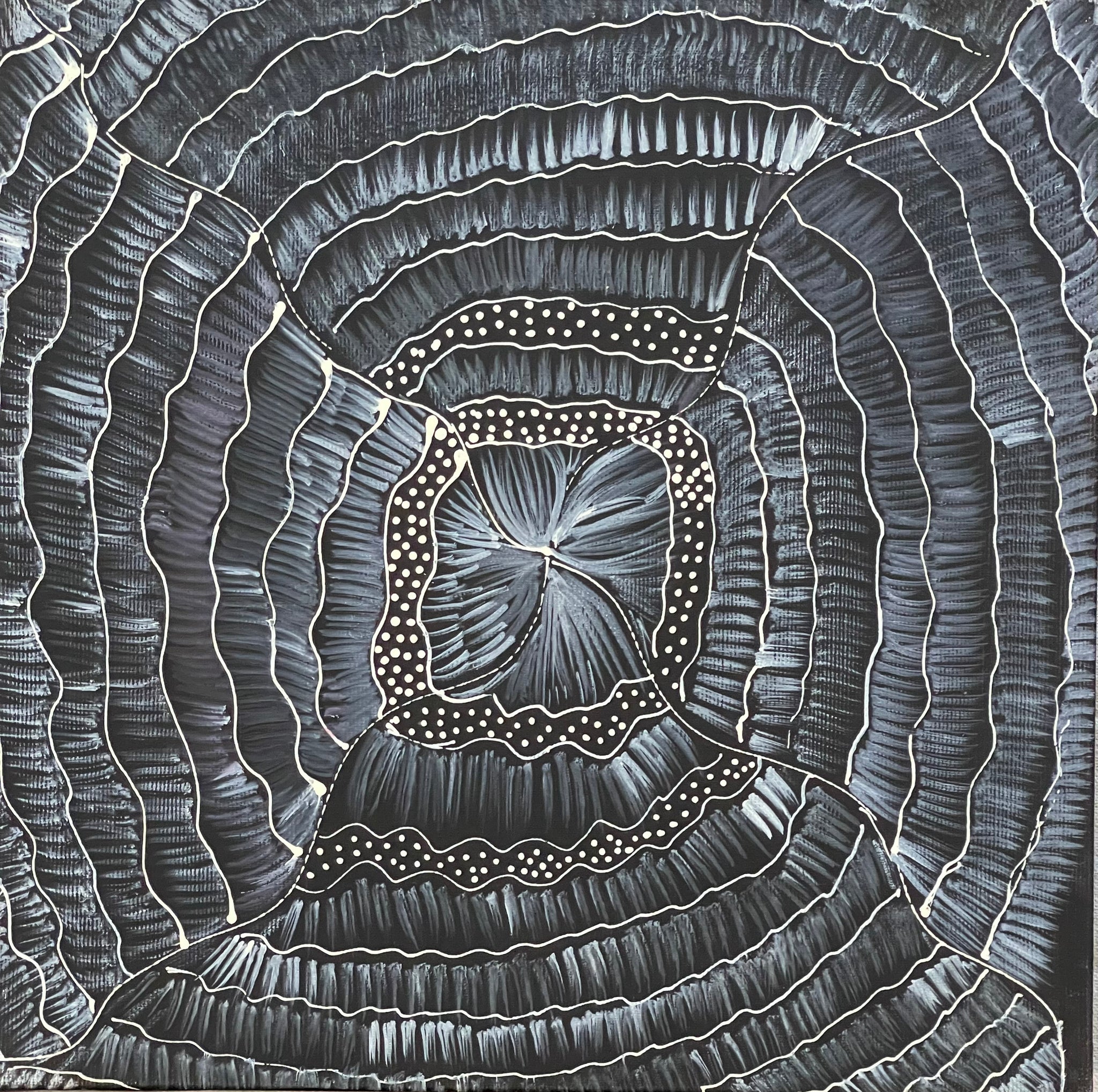 Grace Napangardi Butcher - Pikilyi Jukurrpa (Vaughan Springs Dreaming)