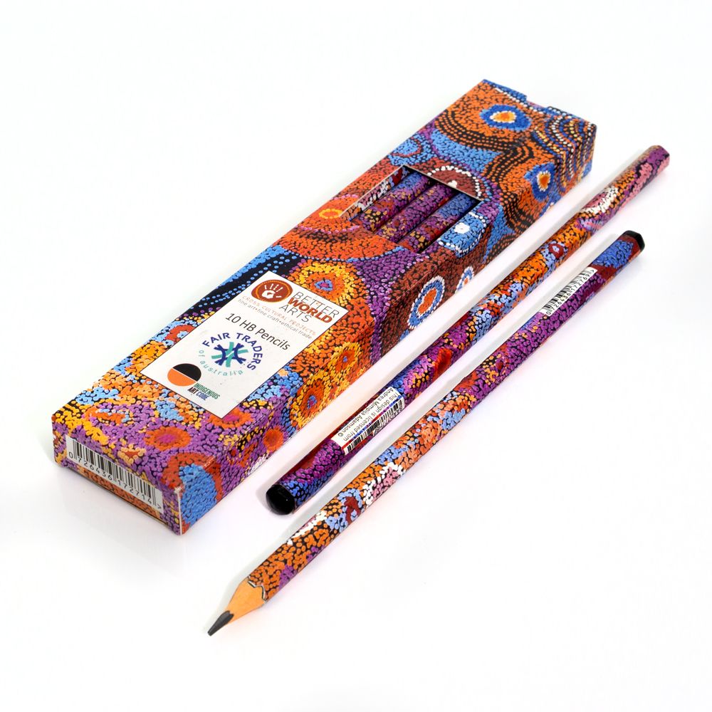 Andrea Adamson Box of 10 HB Pencils | Aboriginal Art Giftware