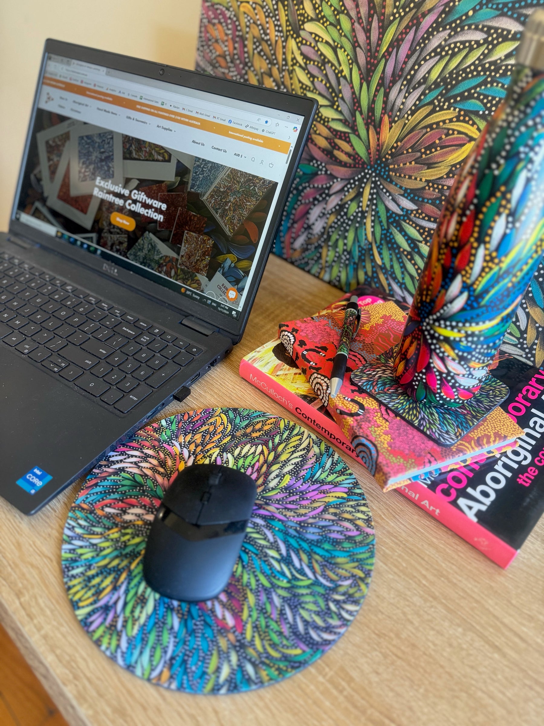 Mouse Pad - Caroline Numina - Bush Medicine Leaves and Seeds