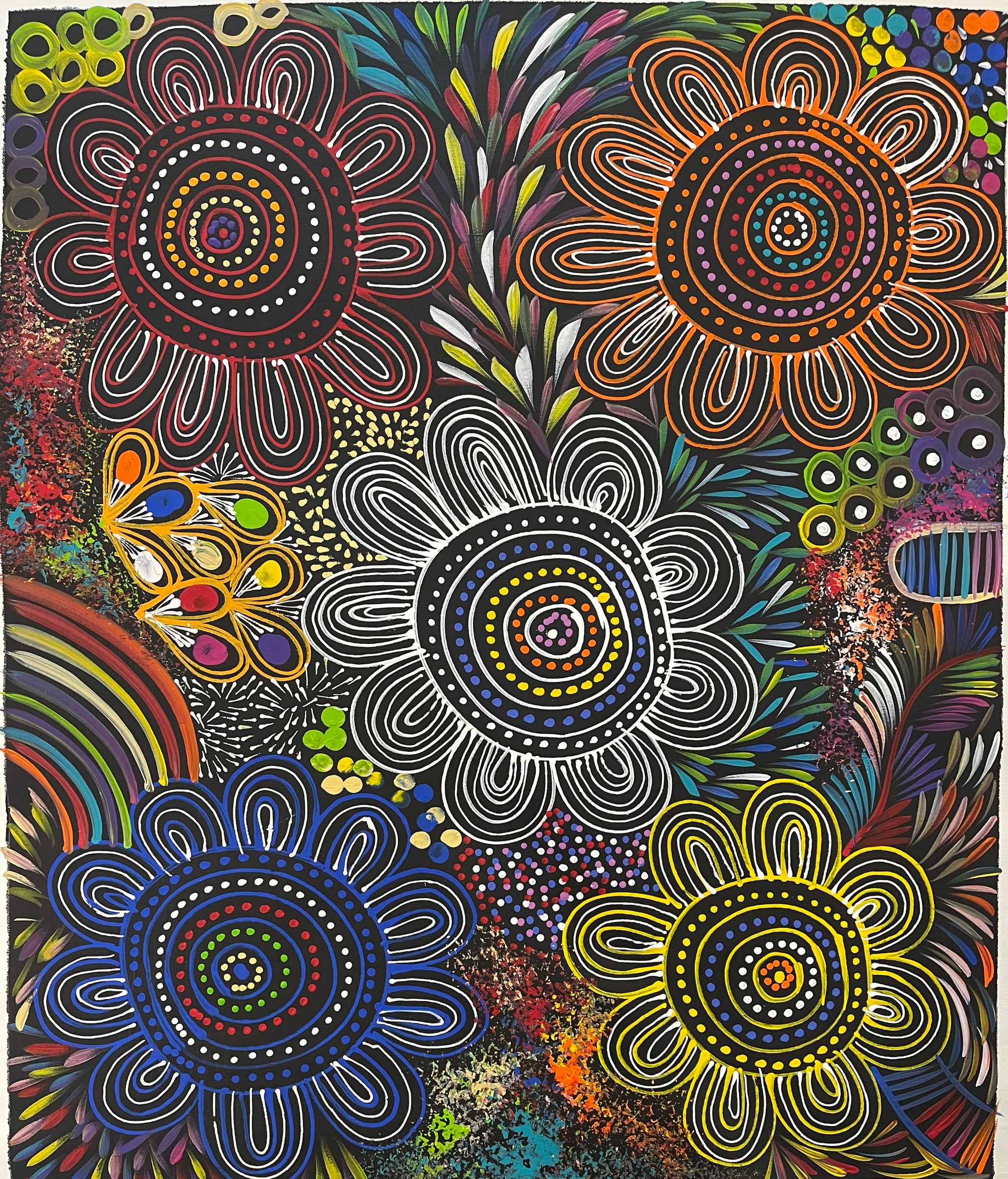 Selina Numina Kamprina My Country Multicolour Artwork | Medium Painting ...