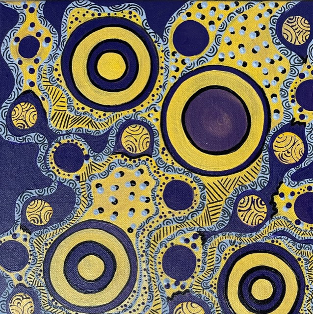 Deidre Burgoyne Rosier Water and Dreaming Tracks Purple and Yellow ...