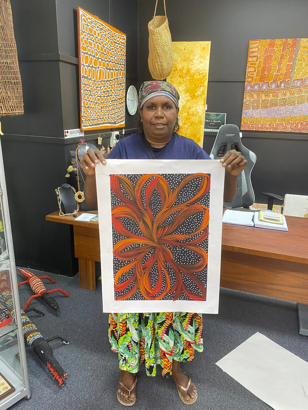 Selina Numina Kamprina Bush Medicine Leaves with Seeds Orange and Red ...