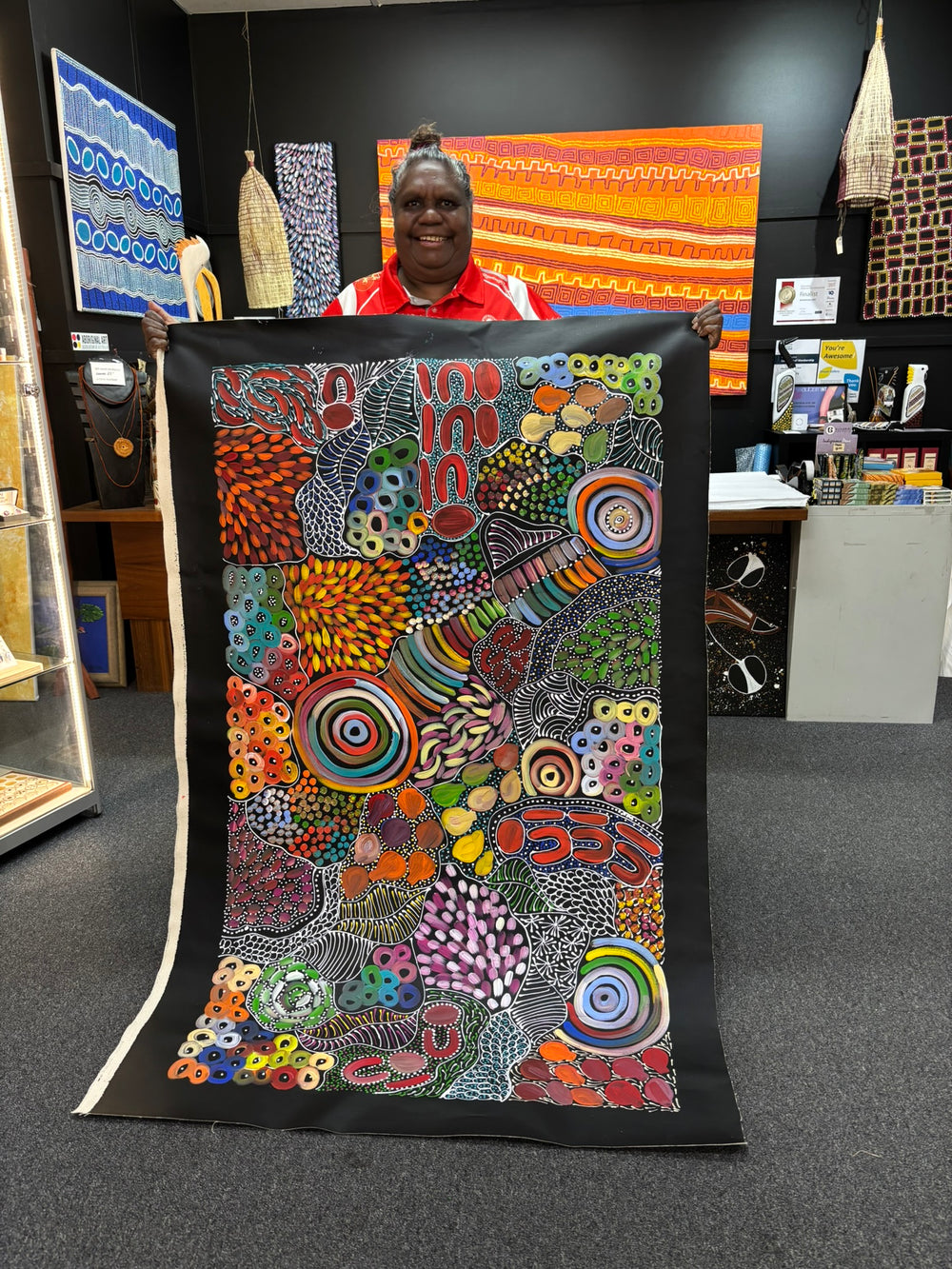 Louise Numina Napananka Dreamtime Multicolour Artwork | Large Painting ...