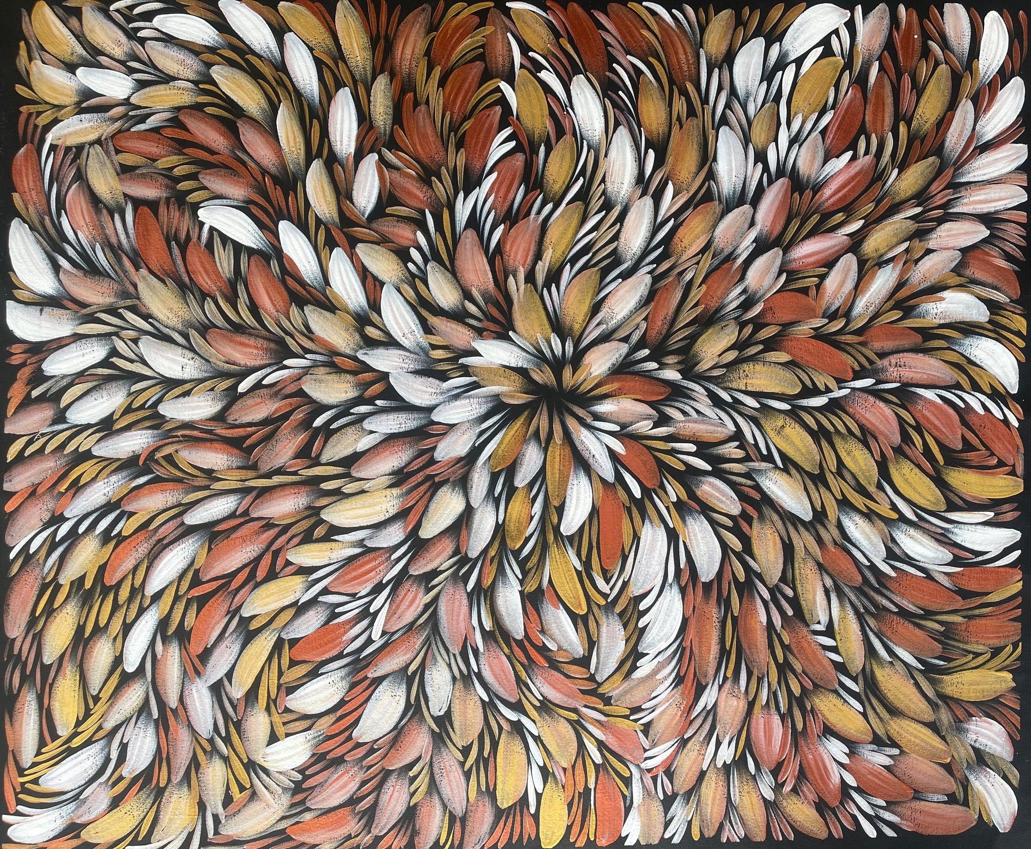 Selina Numina Kamprina Bush Medicine Leaves Brown and Gold Artwork ...