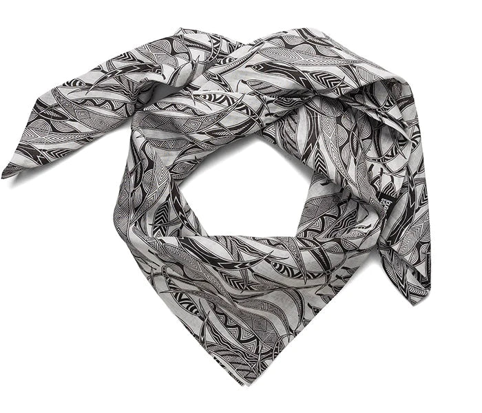 Linen Scarf - Mick Harding Dancing Wombat | Aboriginal Gifts