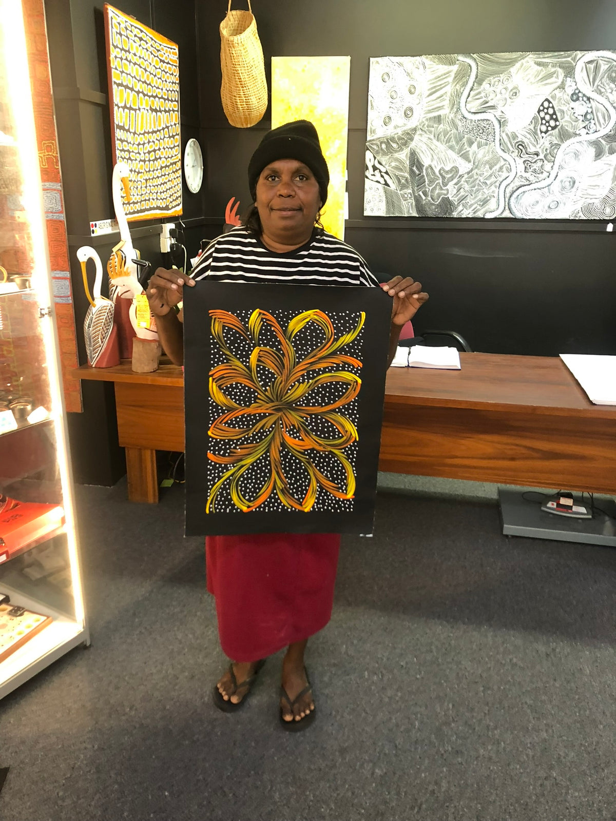 Selina Numina Kamprina Bush Medicine Leaves with Seeds Orange and ...