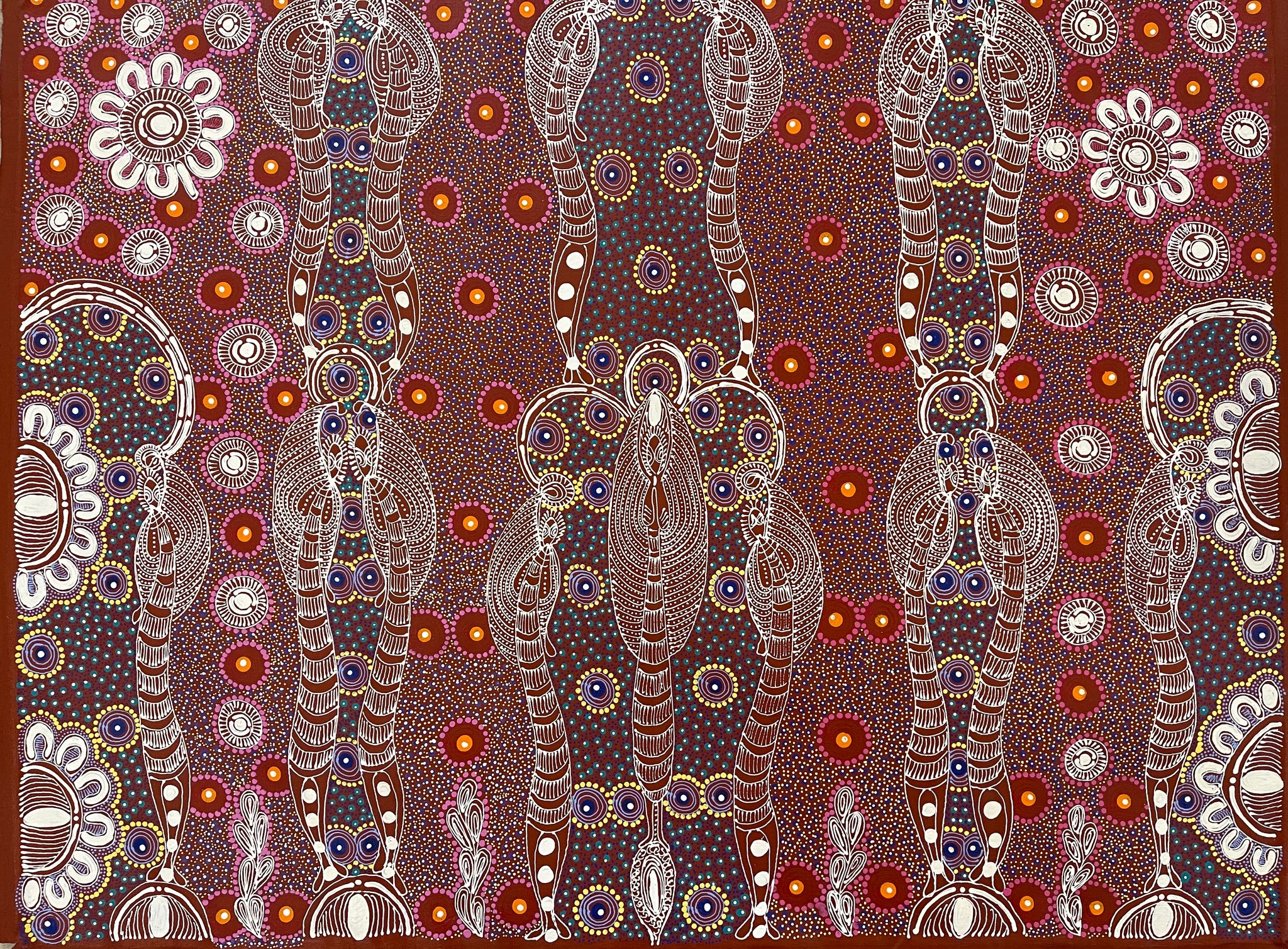 Colleen Wallace Nungarray Dreamtime Sisters Multicoloured Artwork ...